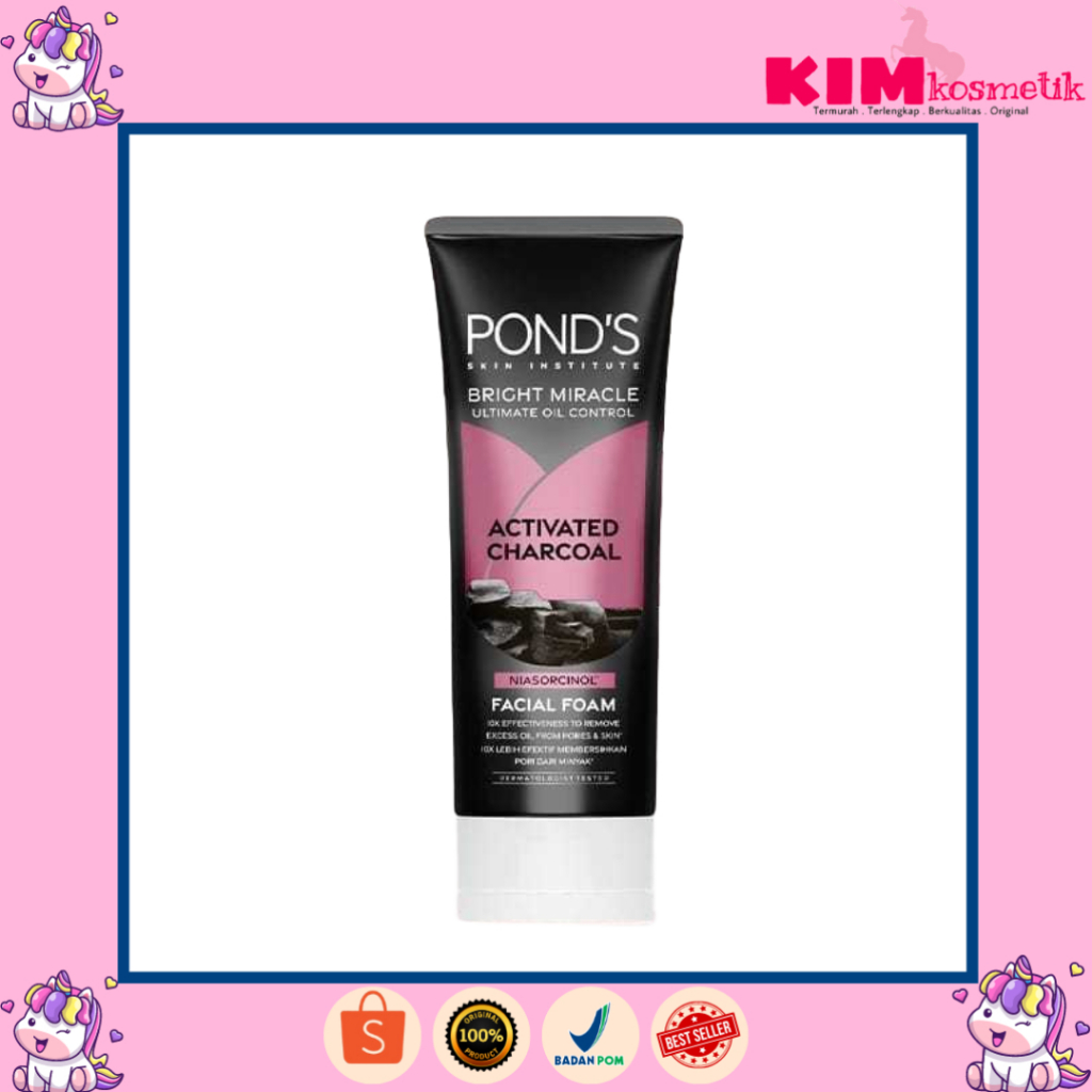 Jual Ponds Facial Wash Pure White Pollution D-toxx Charcoal (hitam ...
