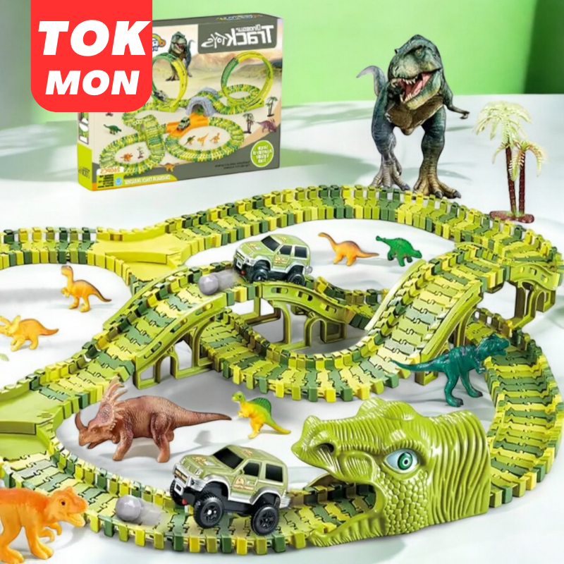 Jual Dinosaurus Rel Mobil Mainan 120/168/240/260PCS Track DIY Rel Mobil ...