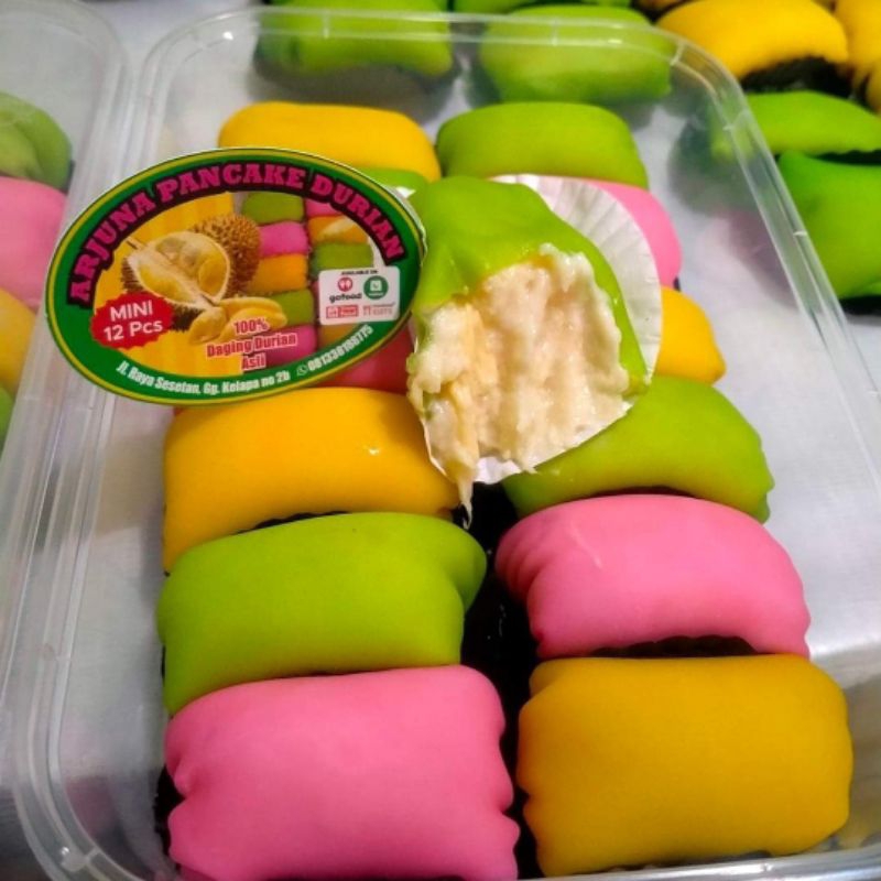 Jual pancake durian ASLI mini 12 pcs | Shopee Indonesia
