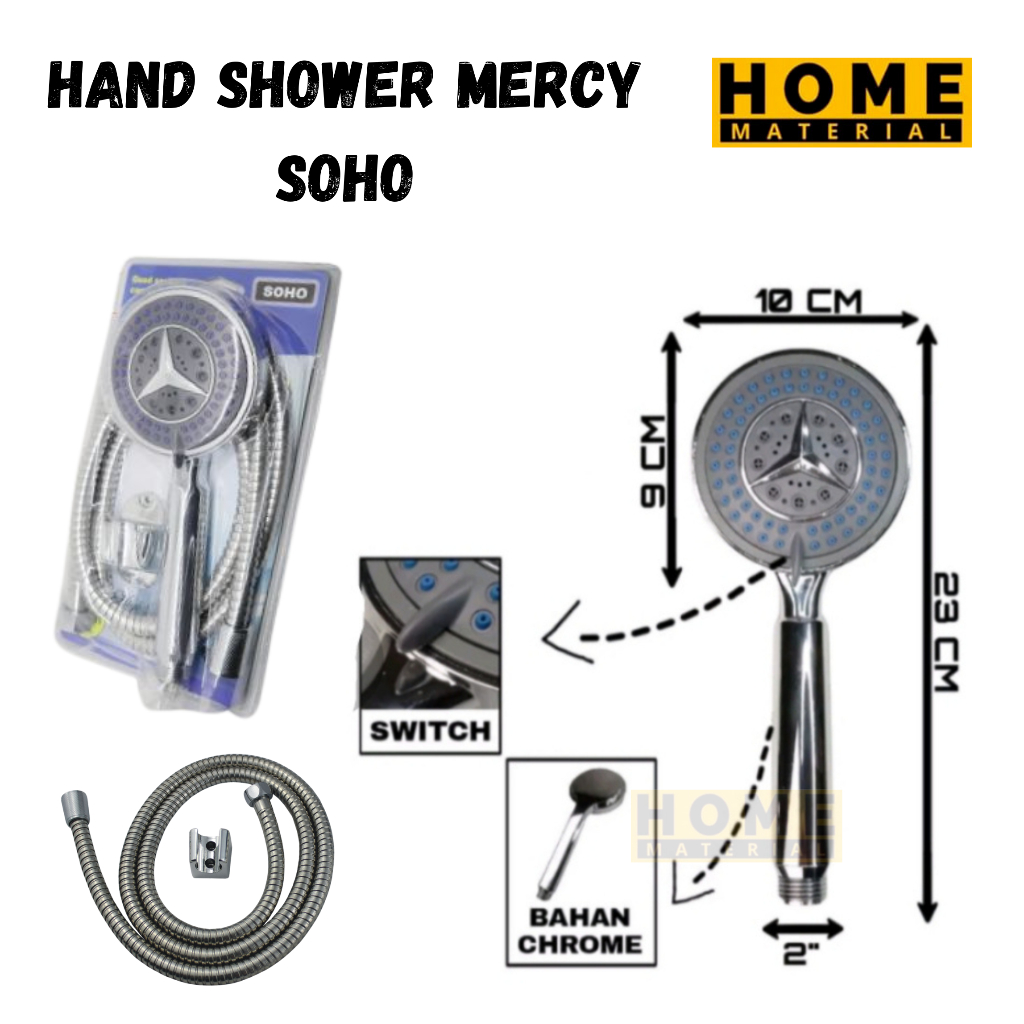 Jual Hand Shower Mandi Mercy Hand Shower Head Set Stainless Tipe mercy ...
