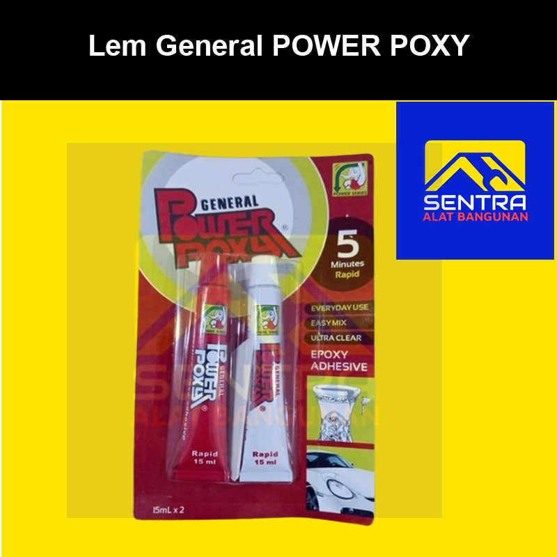Jual Lem POWER Epoxy & Araldite 5 Menit 2 x 15ml / lem power poxy ...