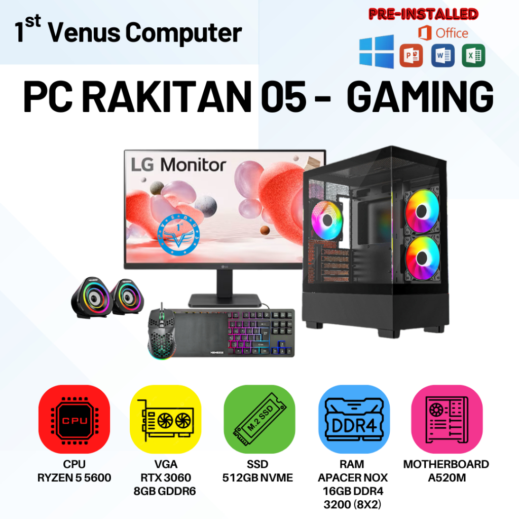 Jual Pc Rakitan Gaming - 05 / PC Rakitan Gaming Fullset Murah Ryzen 5 ...
