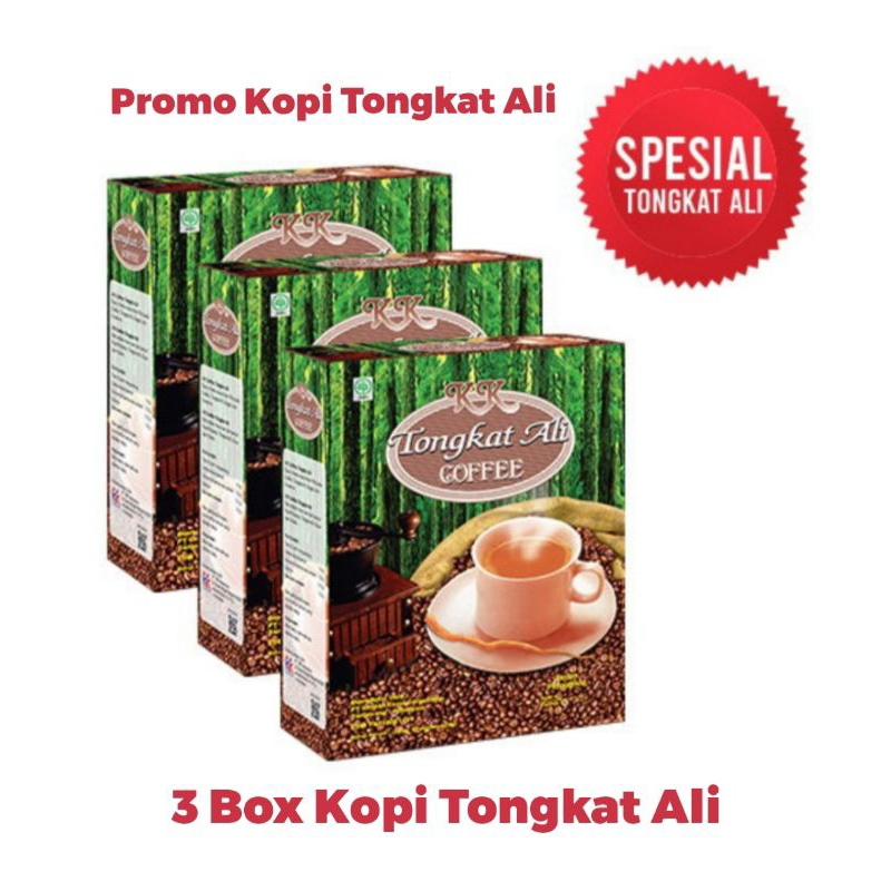 Jual Paket Promo Kopi Kesehatan KK Kopi Tongkat Ali 1 Box isi 10 sachet ...