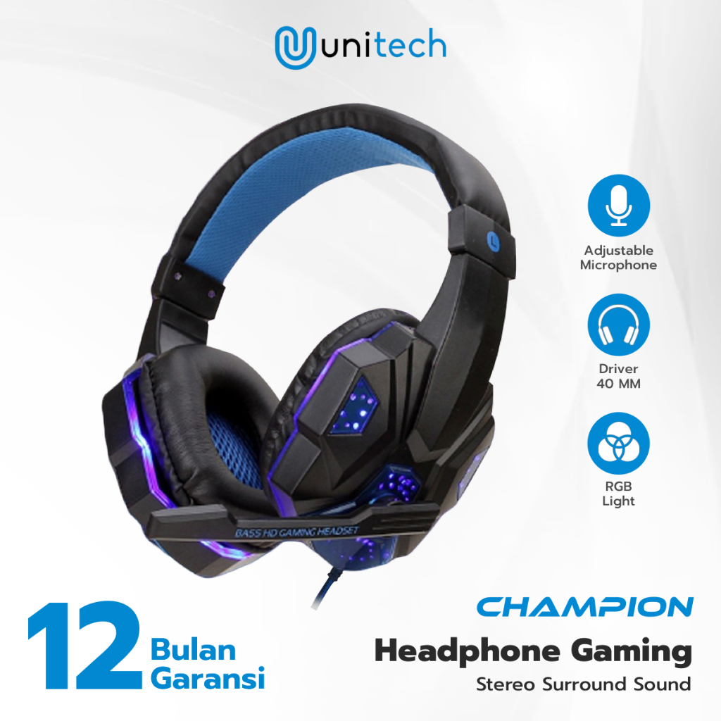 Jual Headphone Gaming Kabel untuk Hp Champion Series Headset Super Bass ...
