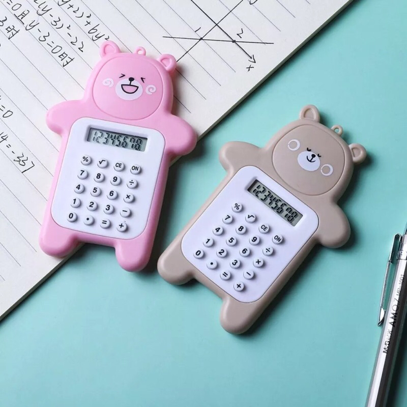 Jual DOM Kalkulator Calculator Mini Portable Motif Beruang Lucu ...