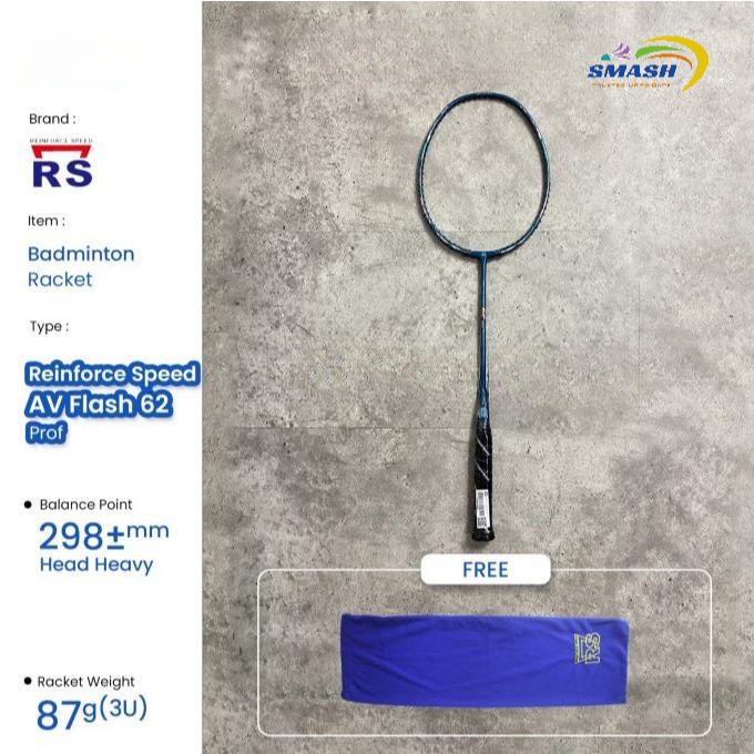 Jual ( Bonus Cover RS ) Raket Badminton RS AV FLASH 62 Prof | Shopee ...