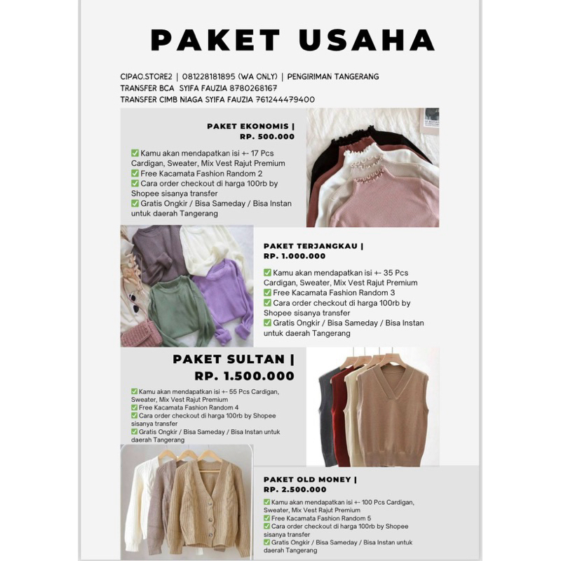 Jual PAKET USAHA (BACA DESKRIPSI SEBELUM MEMBELI) | Shopee Indonesia