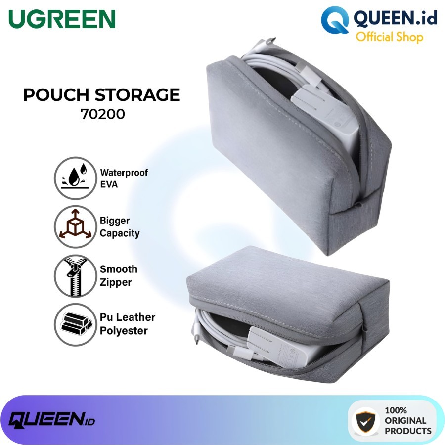 Jual UGREEN Pouch Digital Storage Bag Tas Mini Leather Waterproof ...
