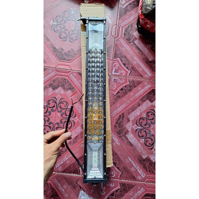 Jual lampu tembak led bar putih kuning 5 mode combo jeep suv offroad ...