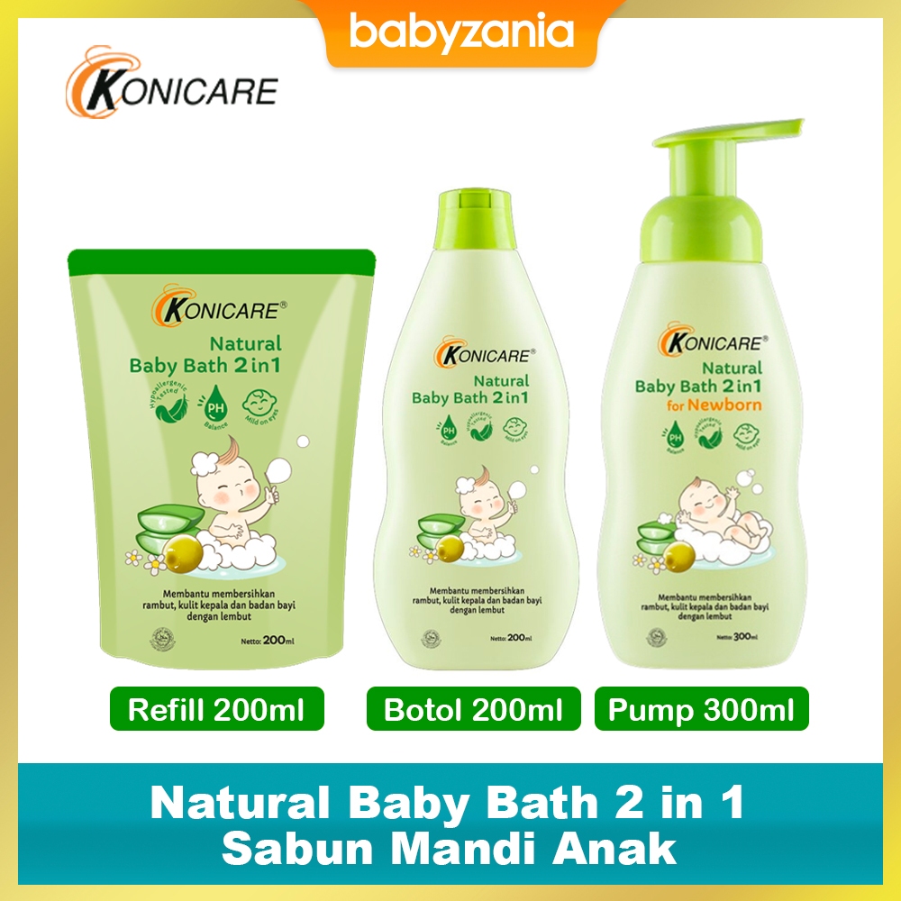 Jual Konicare Natural Baby Bath Newborn 2 in 1 Hair & Body Sabun ...