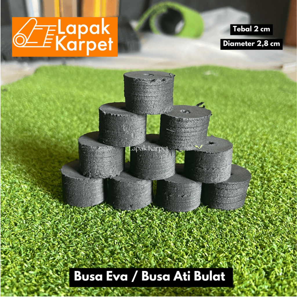 Jual Busa Ati / Busa Eva Bulat / Sponge Eva Bulat (2,8 cm diameter lingkaran) Tebal 2 cm / dapat ...