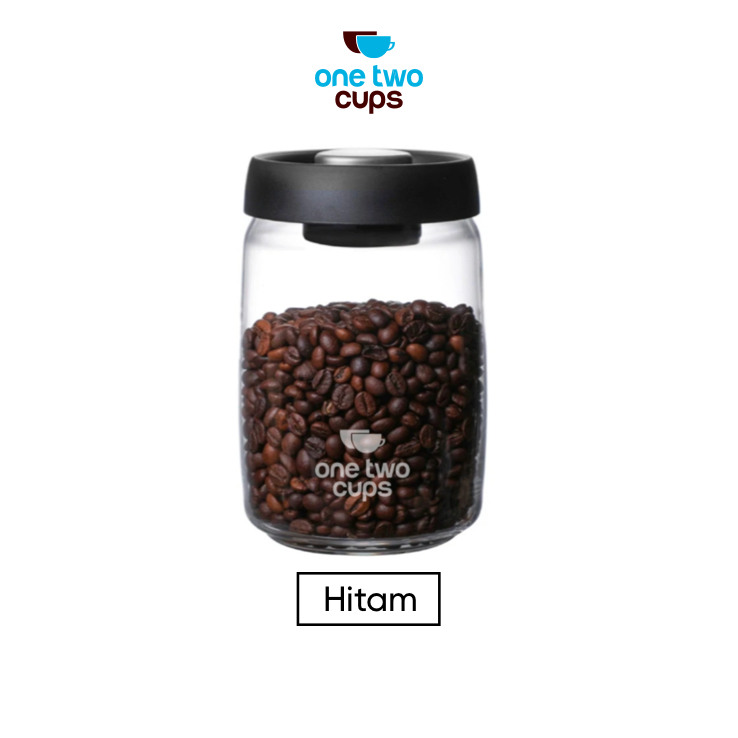 Jual One Two Cups Toples Kaca Biji Kopi Coffee Beans Vacuum Sealed Lid ...