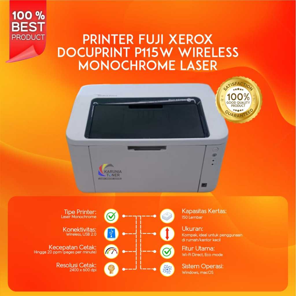 Jual Printer Fuji Xerox Docuprint P115W Monochrome | Shopee Indonesia