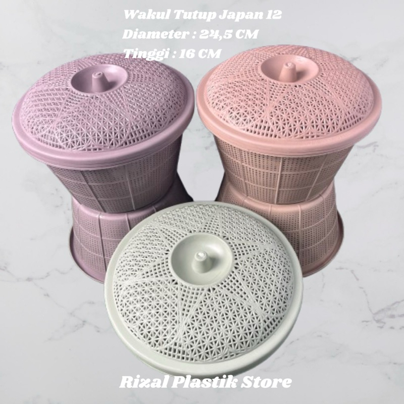 Jual ( 6 PCS ) WAKUL TUTUP JAPAN 12 / WAKUL TUTUP HAJATAN / WAKUL ...