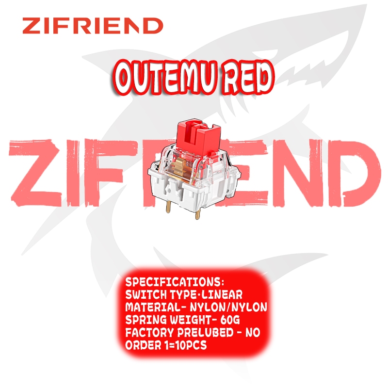 Jual Outemu Red Linear Switch Mechanical Keyboard Dustproof Switch SMD ...