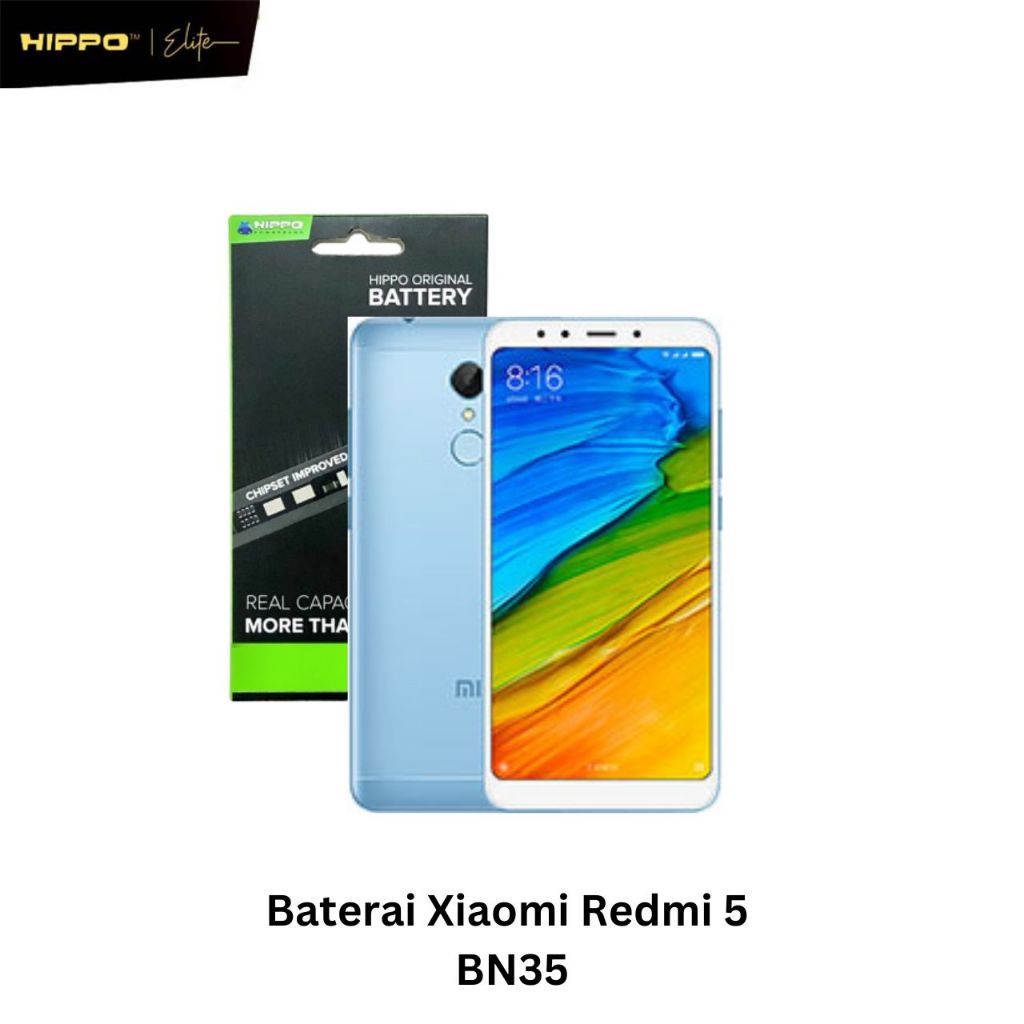 Jual Hippo Baterai Xiaomi Redmi 5 | 3300Mah BN35 Original Battery ...