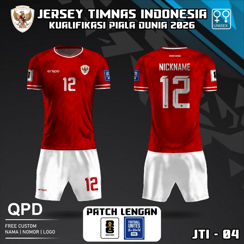 Jual Jersey set celana timnas indonesia kualifikasi piala dunia 2024 ...