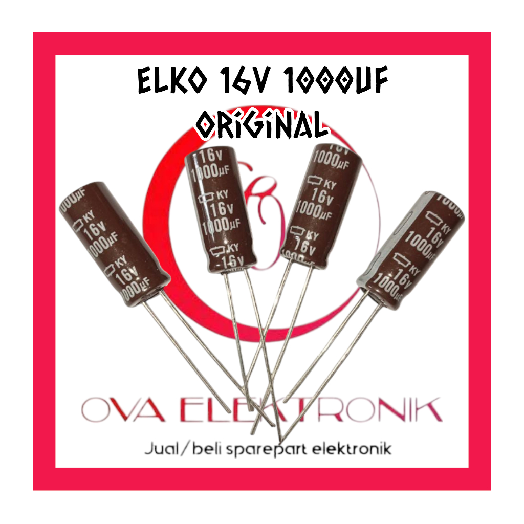 Jual ELKO 16v 1000uf ELCO 1000uf 16v AUR ORIGINAL | Shopee Indonesia