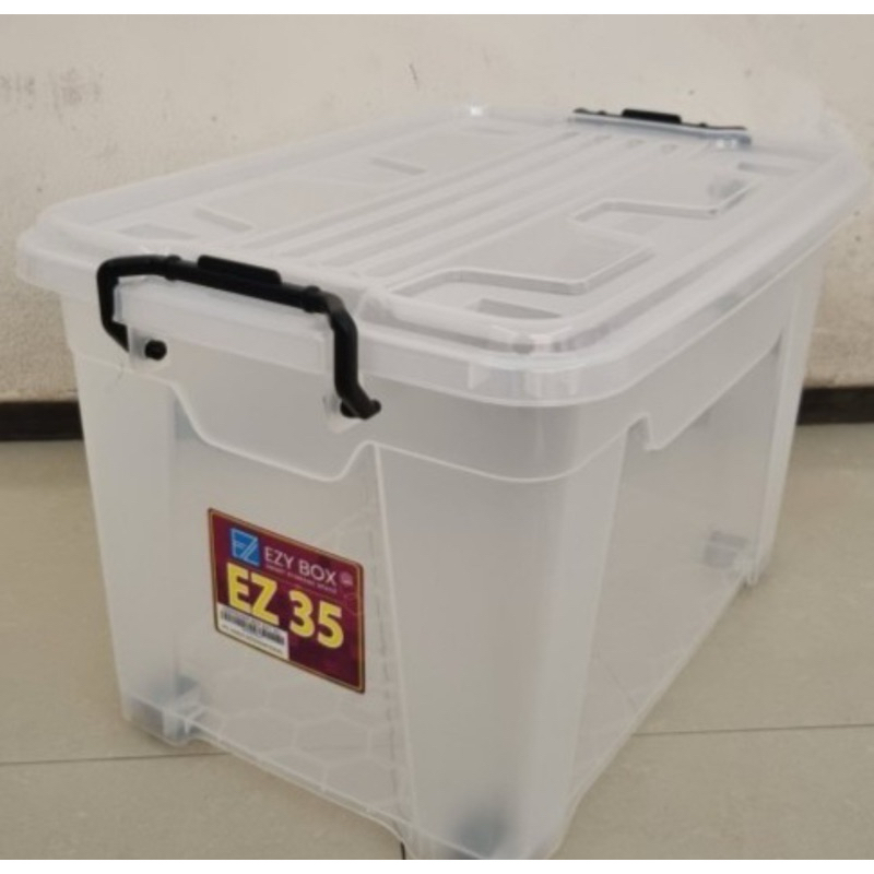 Jual Box Container Roda EZY CB 35 Liter Bening Kotak Perkakas Spark ...