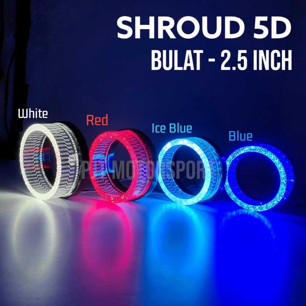 Jual Shroud 2.5 Inch Model Bulat Angel Eye RGB Bluetooth shroud sport 2 ...