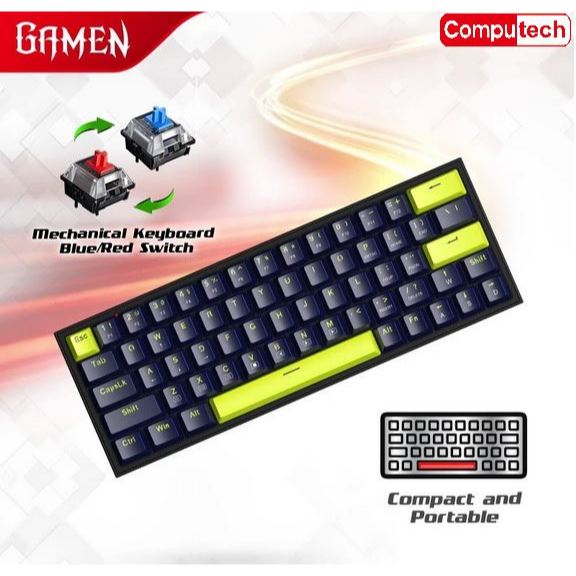 Jual GAMEN Keyboard Titan V LITE Keyboard Gaming Mechanical / TITAN 5 ...