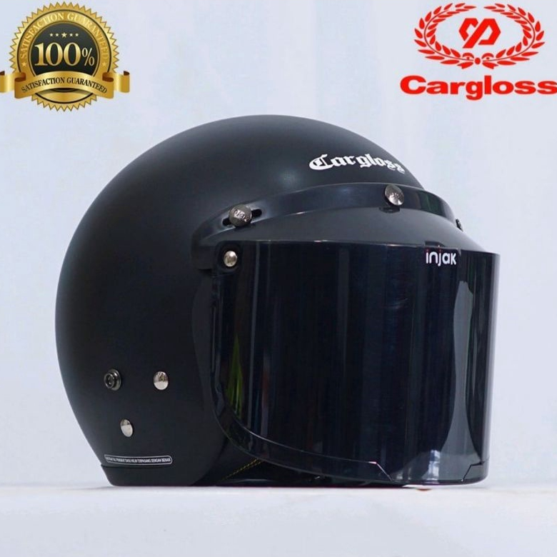 Jual ORIGINAL HELM CARGLOSS CARGLOSS CFM PAKET KACA DATAR | Shopee ...