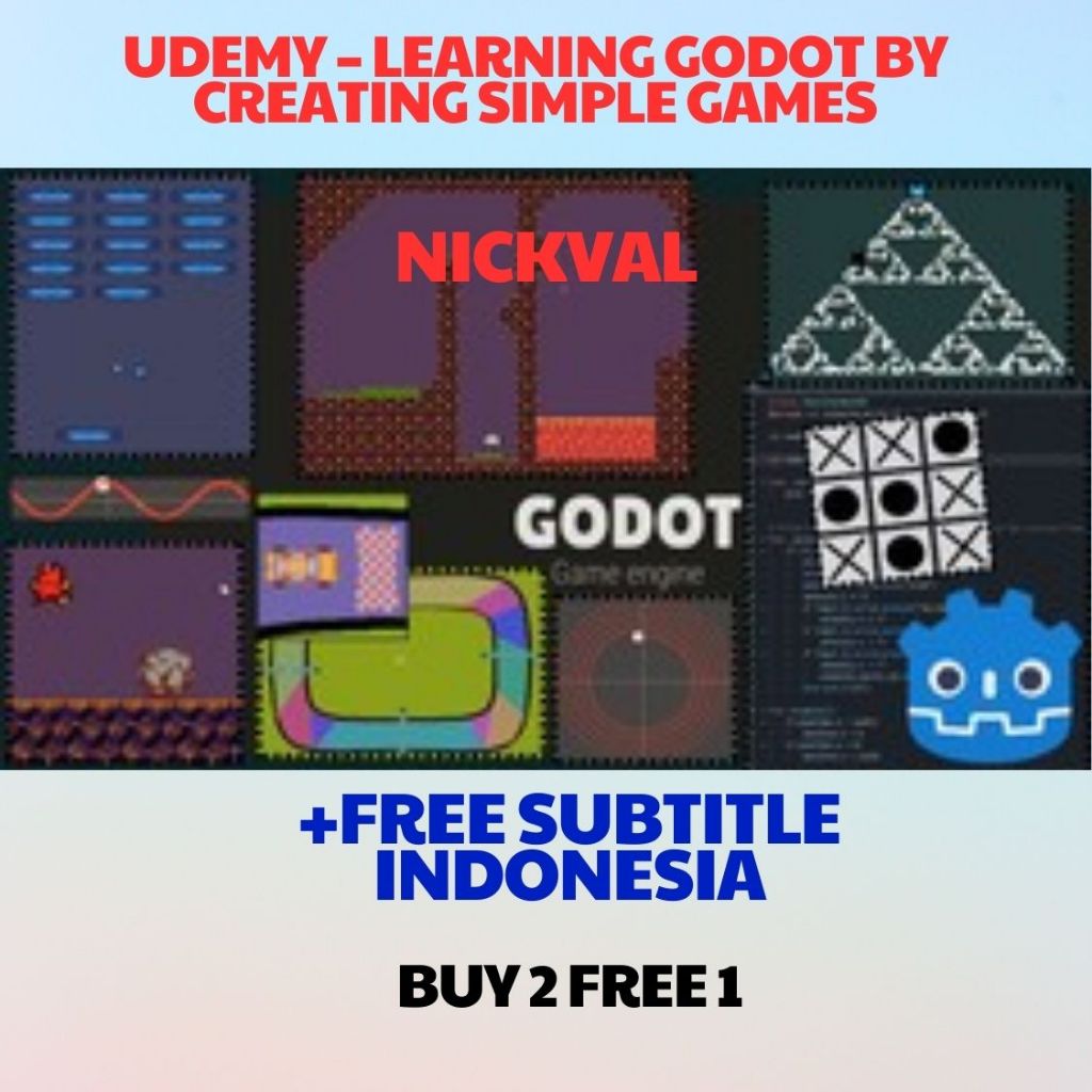 Jual Udemy – LEARNING GODOT BY CREATING SIMPLE GAMES | Shopee Indonesia