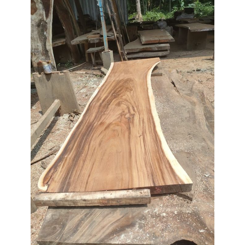 Jual papan trembesi top meja, daun meja solid tanpa sambung | Shopee ...