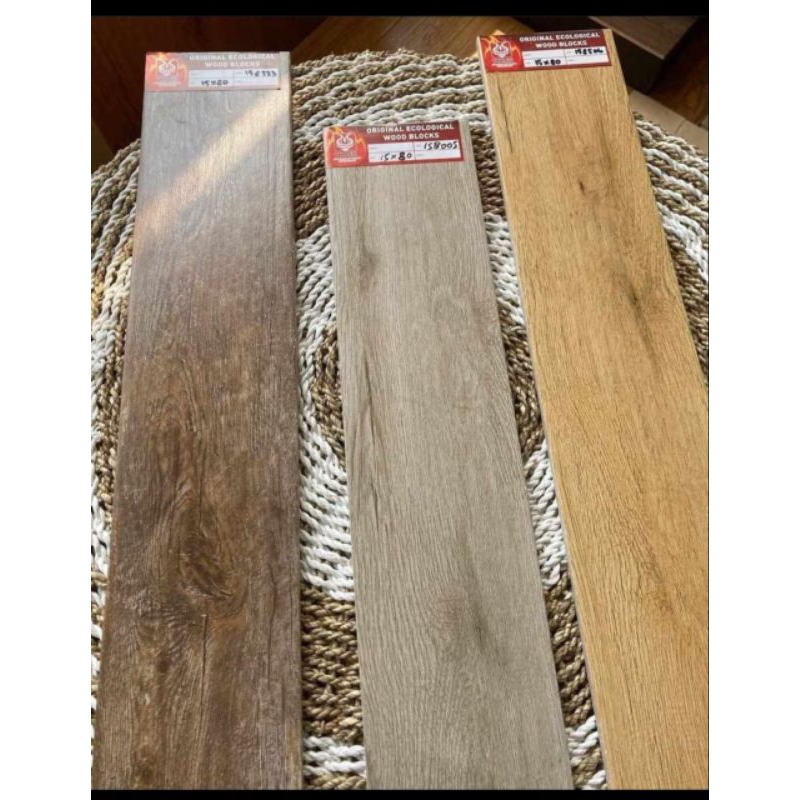 Jual granit keramik lantai dinding motif serat kayu TROCH Wood grain 15×80 | Shopee Indonesia