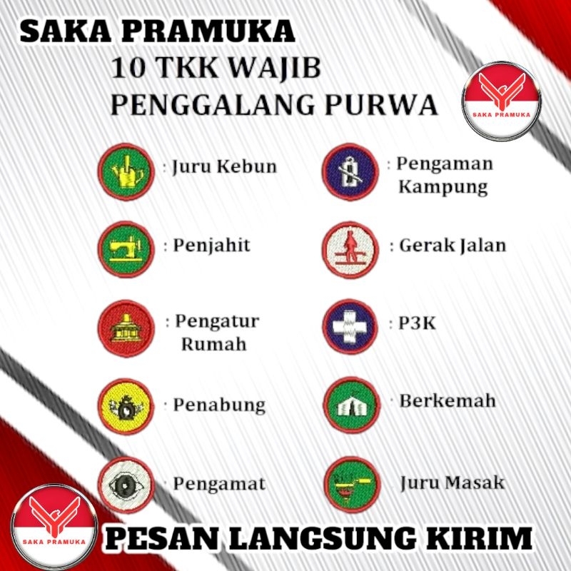 Jual Tkk wajib penggalang purwa madya utama (1 Paket 10tkk) | Shopee Indonesia