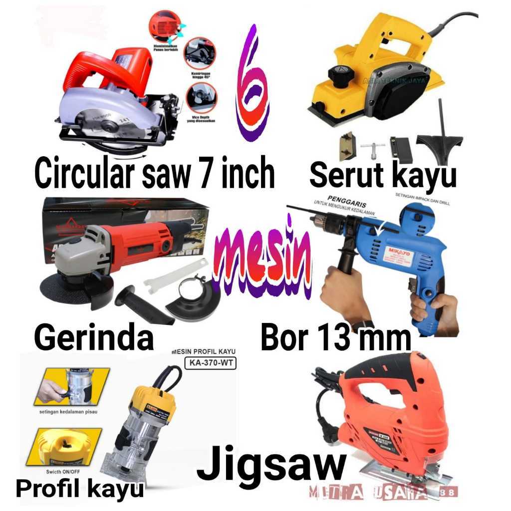 Jual CEK DI TEMPAT !! Paket 6 JENIS MESIN dari BOR 10MM / MESIN GURINDA ...