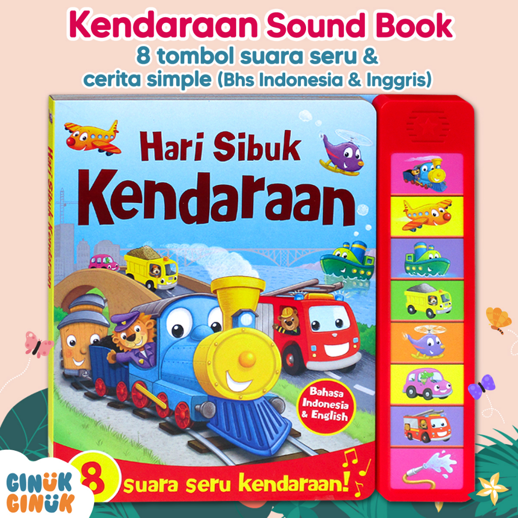 Jual Hari Sibuk Kendaraan Super Sound Book 8 Tombol Suara Cerita Bahasa ...