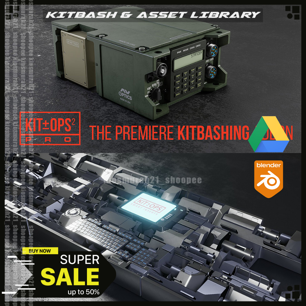 Jual Kit Ops 2 Pro Asset Kitbashing Addon - 3D Asset Library Blender 3D ...