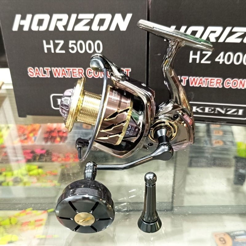 Jual reel kenzi Horizon & d'coral pro salt water concept 4000,5000,6000 power handle | Shopee ...