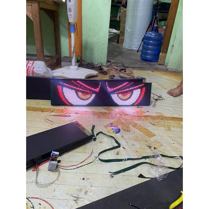 Jual [COD] LAMPU STROBO MATA TEXT Running text P5 tipis slim 12/24 volt ...