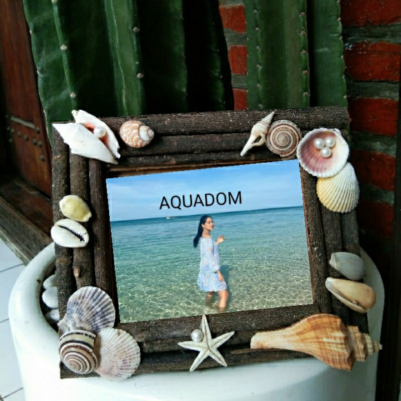 Jual FIGURA/FRAME/BINGKAI FOTO CANGKANG KERANG SEA SHELLS ASLI GAYA ...