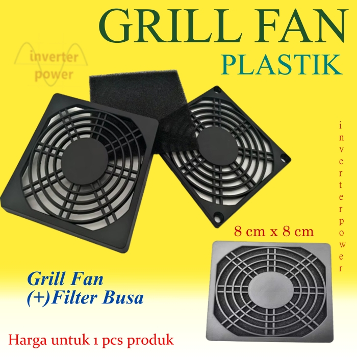 Jual Grill Fan Tutup Fan plastik + Filter halus 8cm | Shopee Indonesia