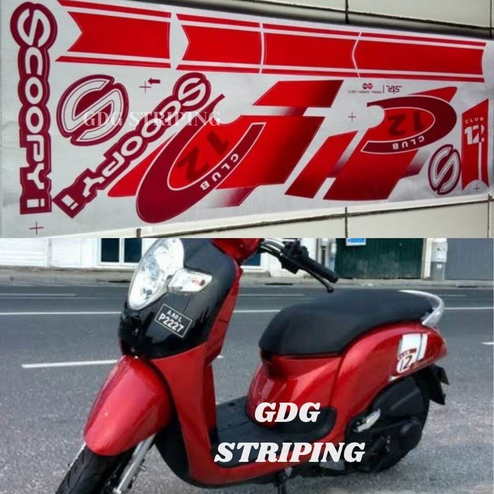 Jual Striping Stiker Variasi Scoopy Fi Club 12 Series Scoopy i 2017 ...