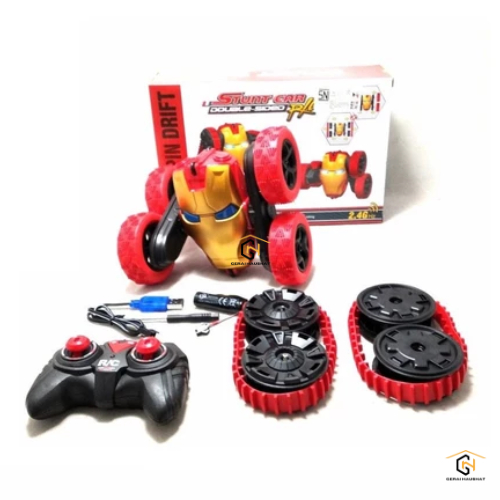 Jual Mainan Mobil Mobilan Ironman Rc Car Remot Control Double Stunt ...