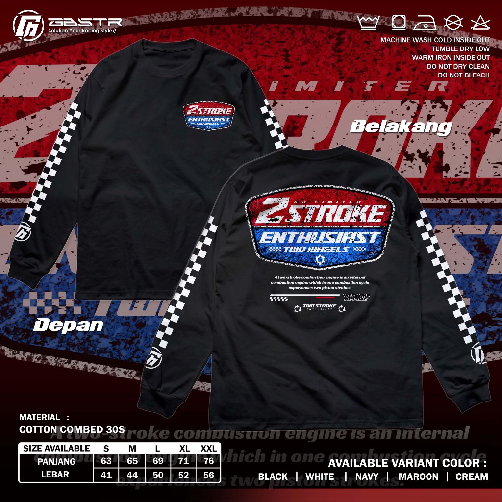 Jual KAOS 2 STROKE ENTHUSIAST - Two Stroke Racing No Limiter - Tshirt ...