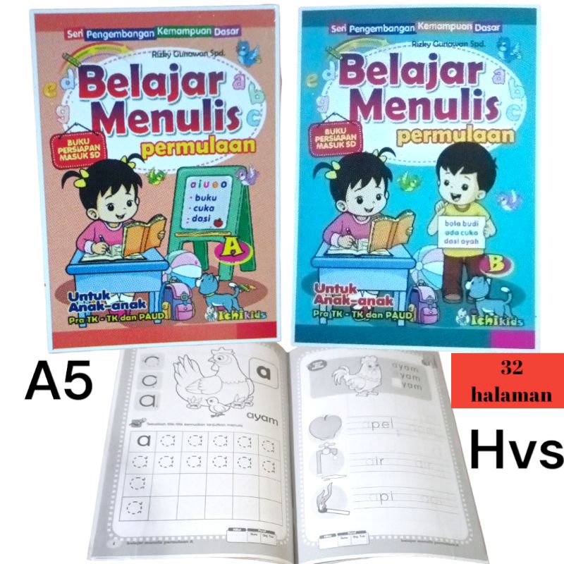 Jual BUKU BELAJAR MENULIS PERMULAAN PRA TK -TK DAN PAUD | Shopee Indonesia