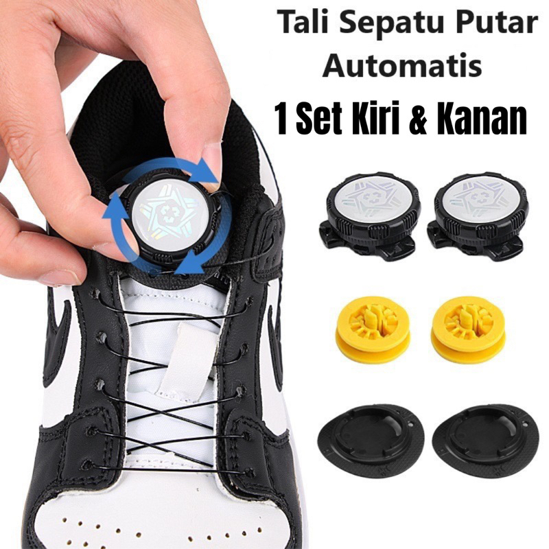 Jual Tali Sepatu Putar Automatic Rotating Shoelace Buckle | Shopee ...