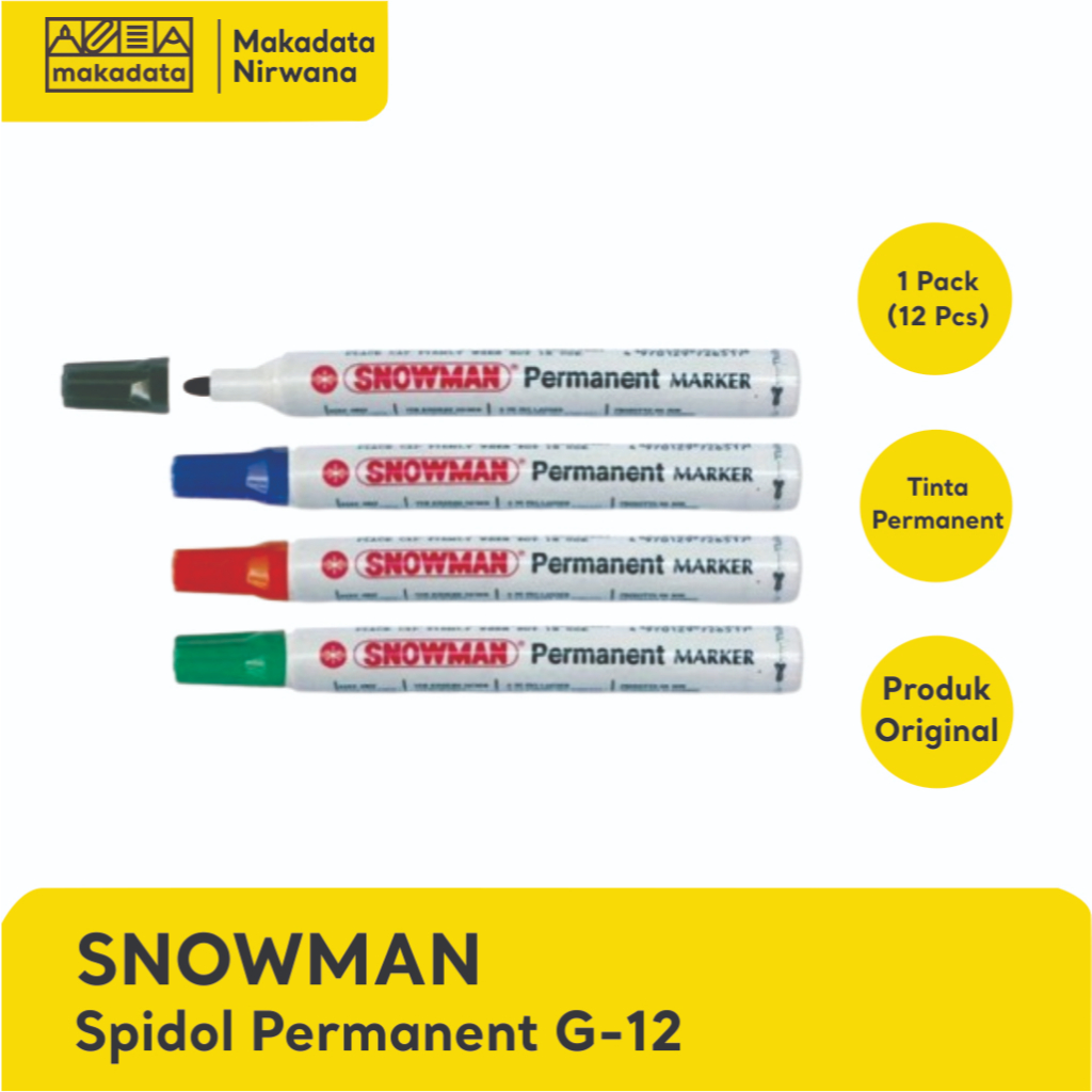 Jual SNOWMAN SPIDOL PERMANENT MARKER (1PCS) | Shopee Indonesia