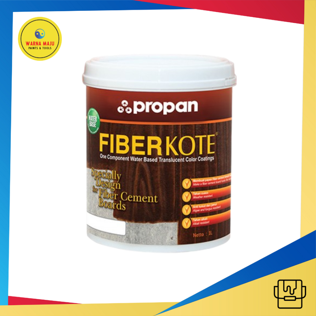 Jual Propan Fiberkote 2.5 Liter / Cat Warna Kayu / Cat Fiber Semen ...