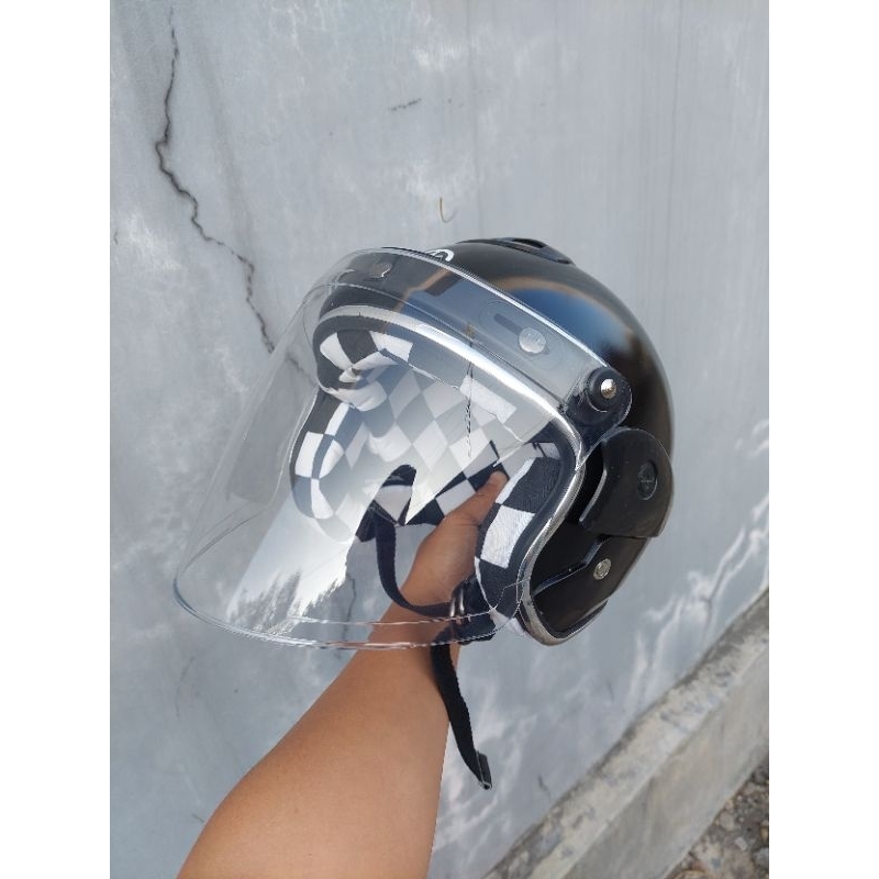 Jual Helm Yamaha Mio Kalcer Black | Shopee Indonesia