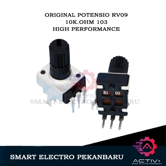 Jual ORIGINAL 10K 103 POTENSIO RV09 VERTIKAL PANJANG KNOB 12.5mm ...