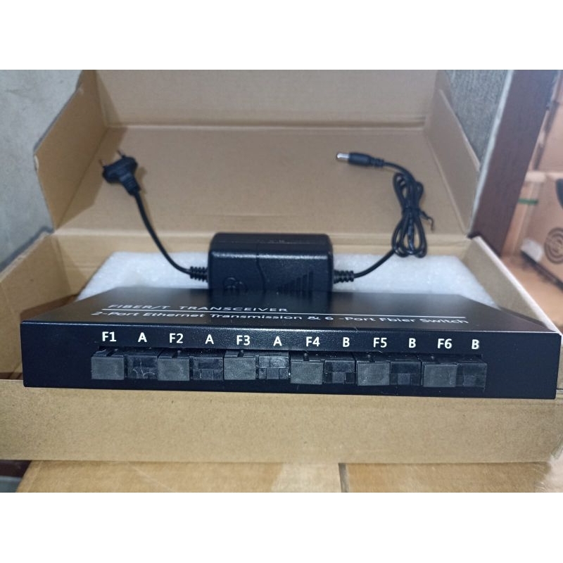 Jual HTB 6fo 2lan Fiber Optic Switch Media Converter Gigabit 6 FO 2 Lan ...