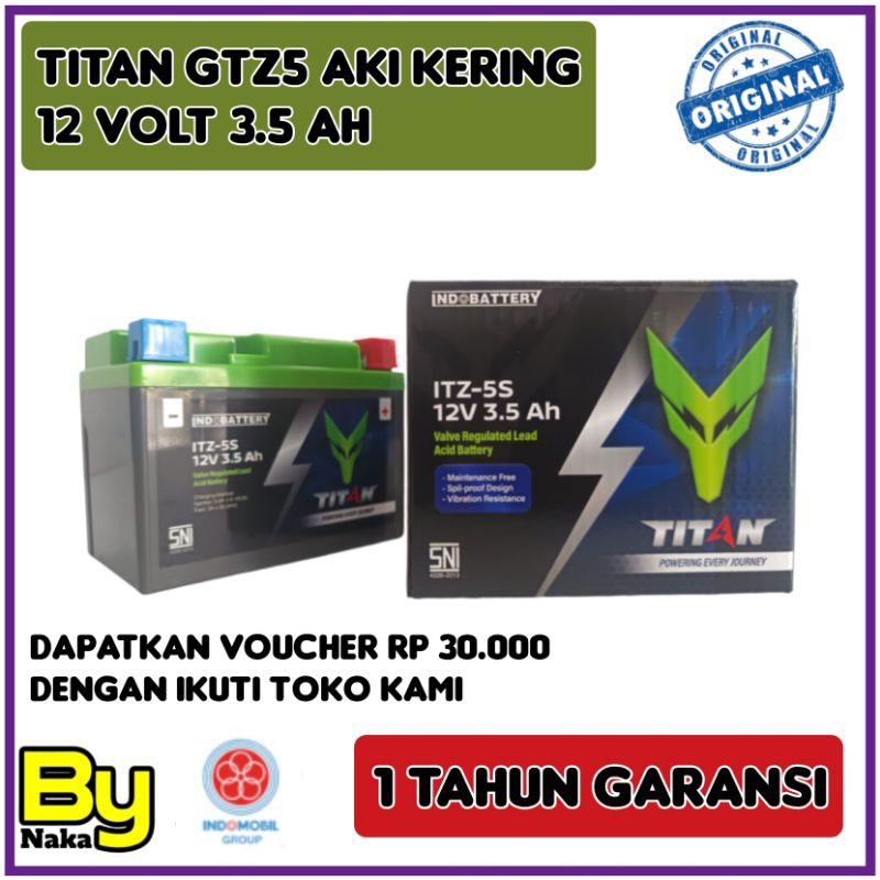 Jual Aki Motor Honda Beat Fi ESp Street Titan GTZ5 Aki Kering langsung pakai garansi 1 Tahun ...