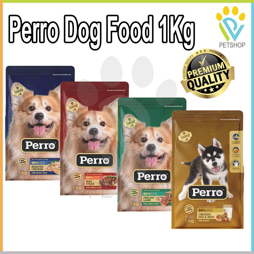 Jual Perro dog food 1kg makanan ajing premium 1 kg puppy Adult exp 2027 ...