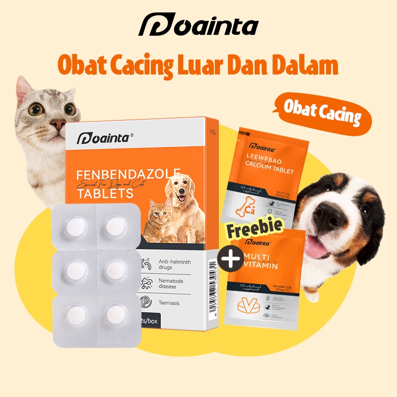 Jual [Pengiriman cepat]PUAINTA 6/12 Tabs Deworm Tablet for Dogs and ...